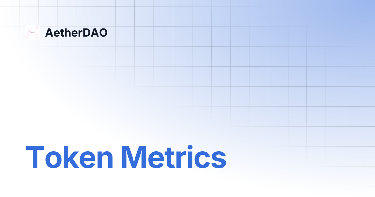 Token Metrics | AetherDAO